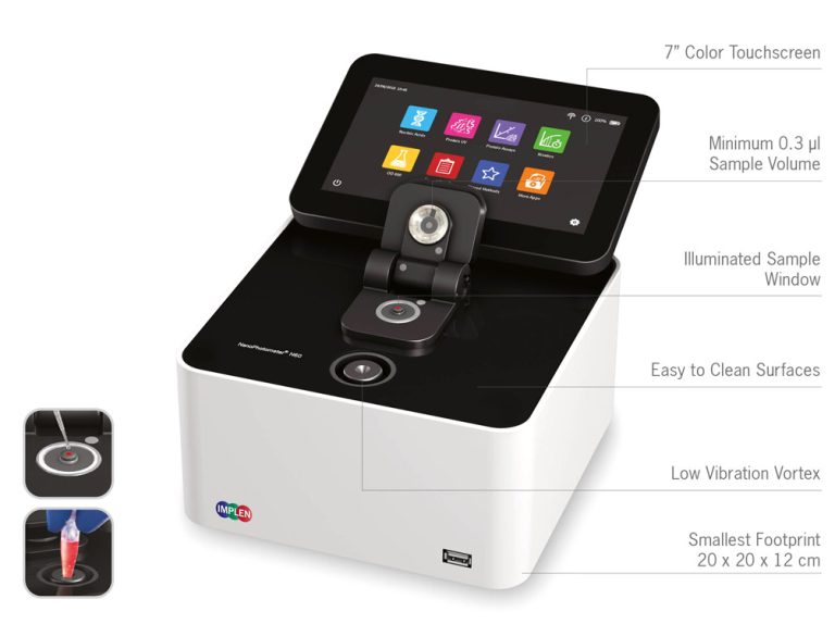 NanoPhotometer – Implen – Leaders in UV/Vis Spectroscopy